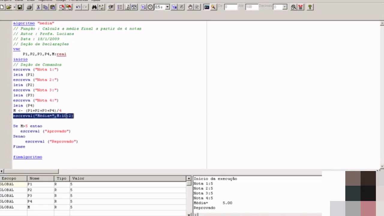 ALGORITMOS e LÓGICA: Instrução Se...Senão no Visualg | Curso Online ...