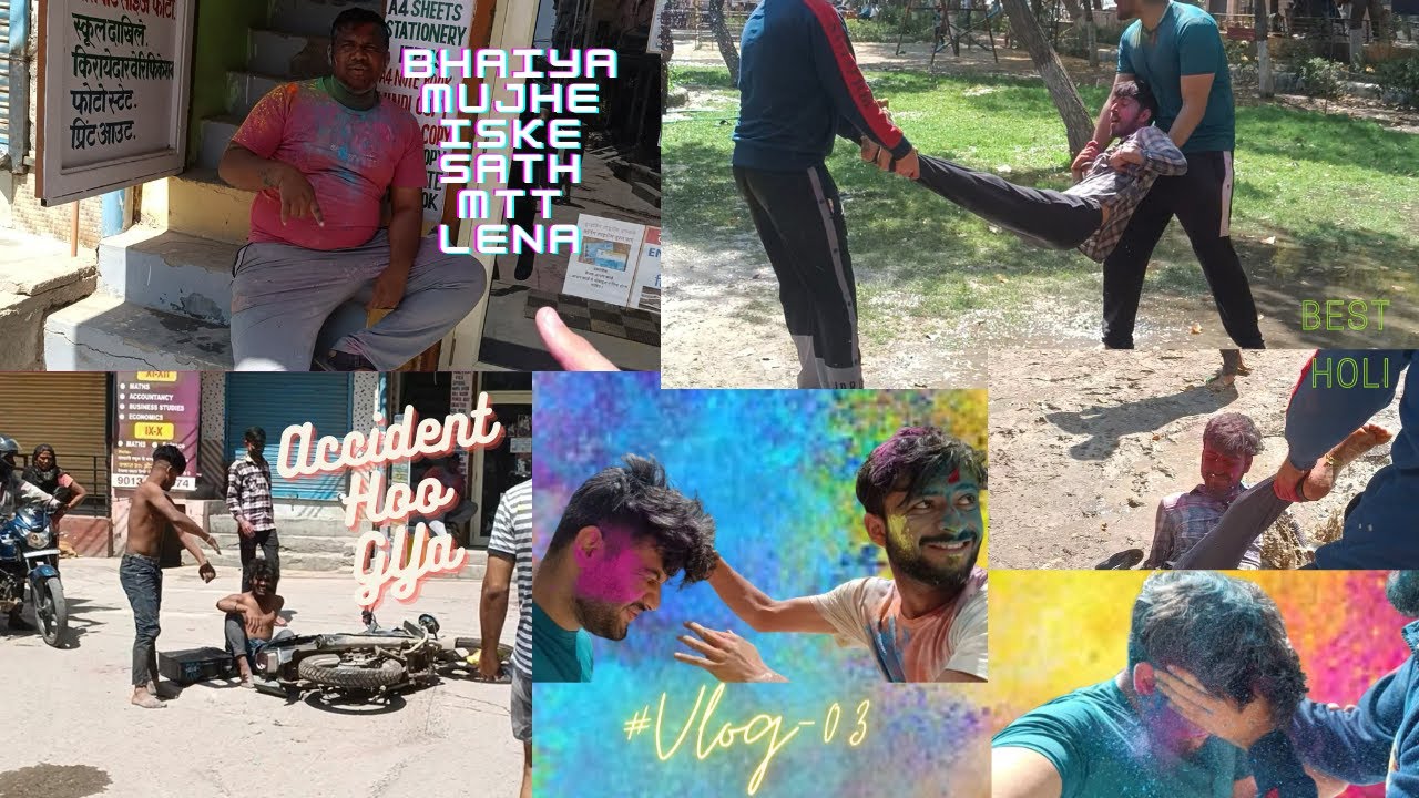 Delhi ki Holi🔫🔫🔫pocket 6 ki society mah kiye mjhe 😂😂 - YouTube