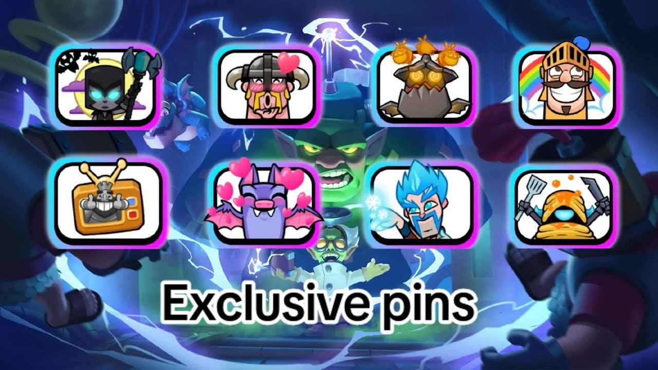 ALL Exclusive pins In Clash Royale! | Season 1-60! - YouTube