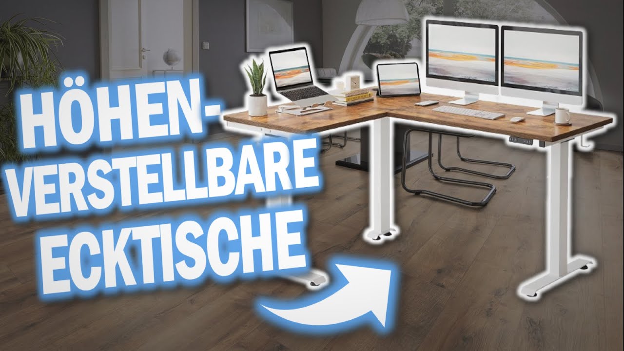 Beste HÖHENVERSTELLBARE ECK-SCHREIBTISCHE | Top 3 Eckschreibtische ...