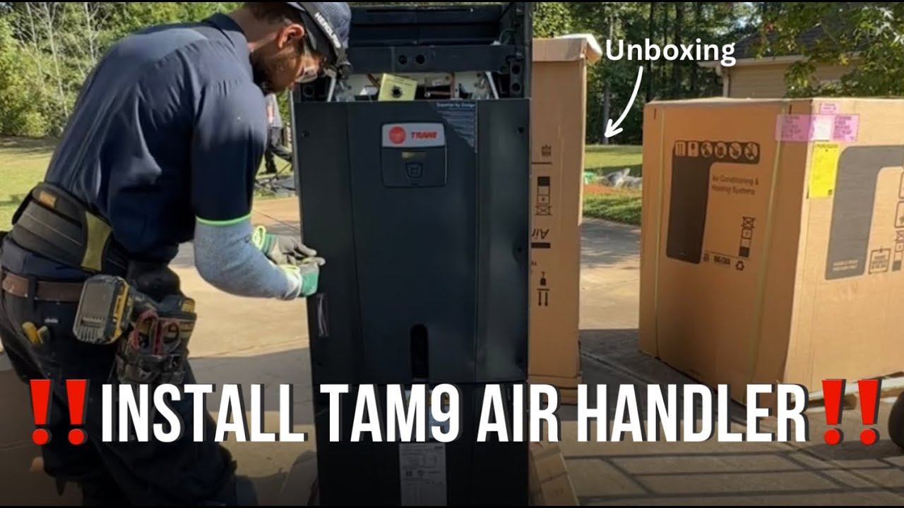 Top Tier Trane 💪🏽 | Unboxing & Install TAM9 Air Handler - YouTube