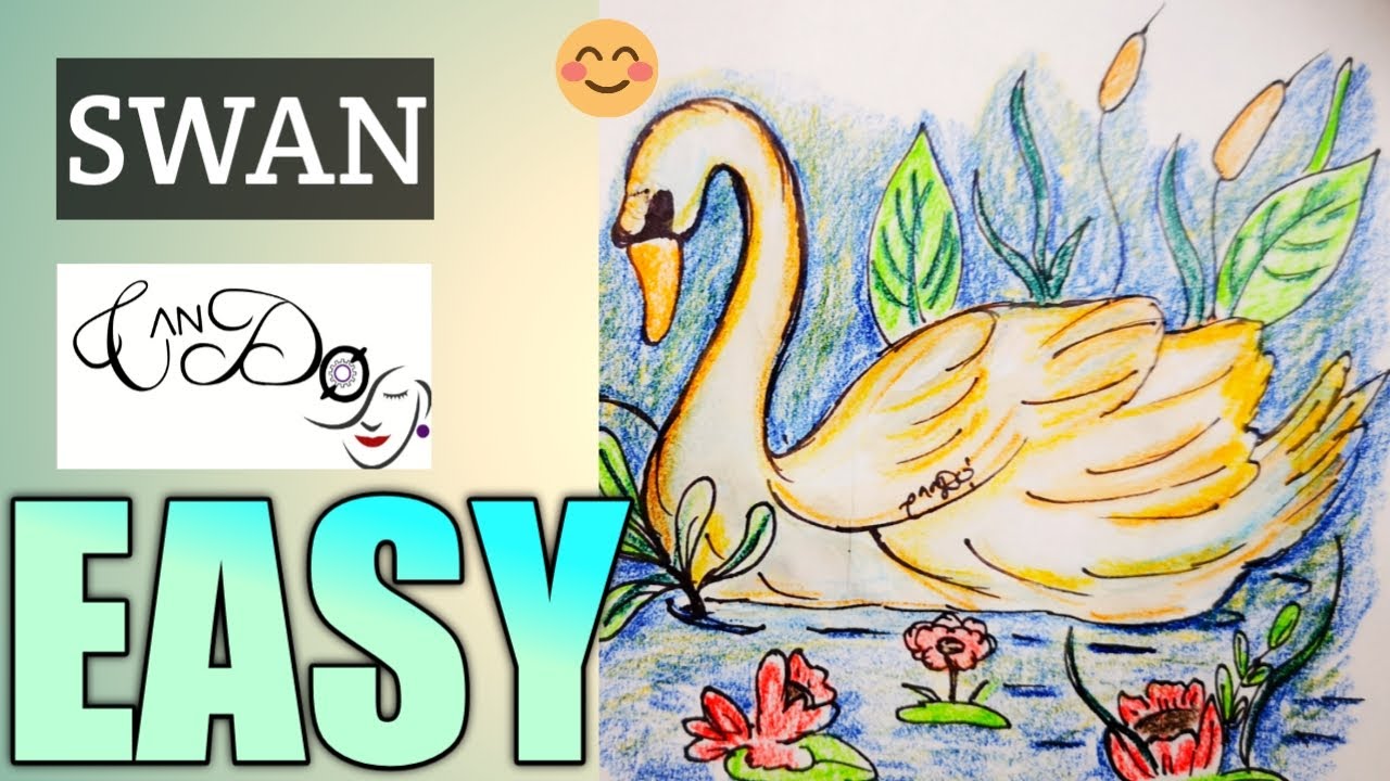 How To Draw A Swan Step By Step For Beginners | Easy Swan Drawing ...