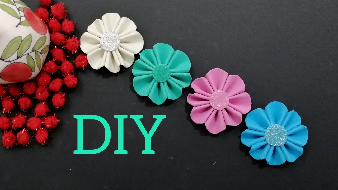 Easy Flowers from EVA Foam|Easy Flowers DIY Tutorial crafts - YouTube
