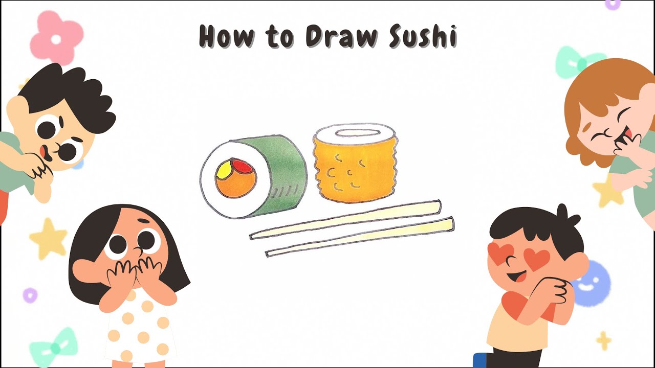 Easy Drawing for Kids | How to Draw Sushi for Kids - YouTube
