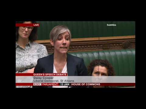Daisy Cooper MP - Maiden Parliamentary speech - 13/1/2020 - YouTube