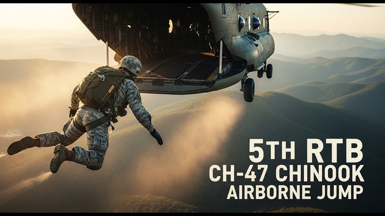 US Army CH 47 Chinook Jump Paratrooper Experience from the Rear Ramp ...