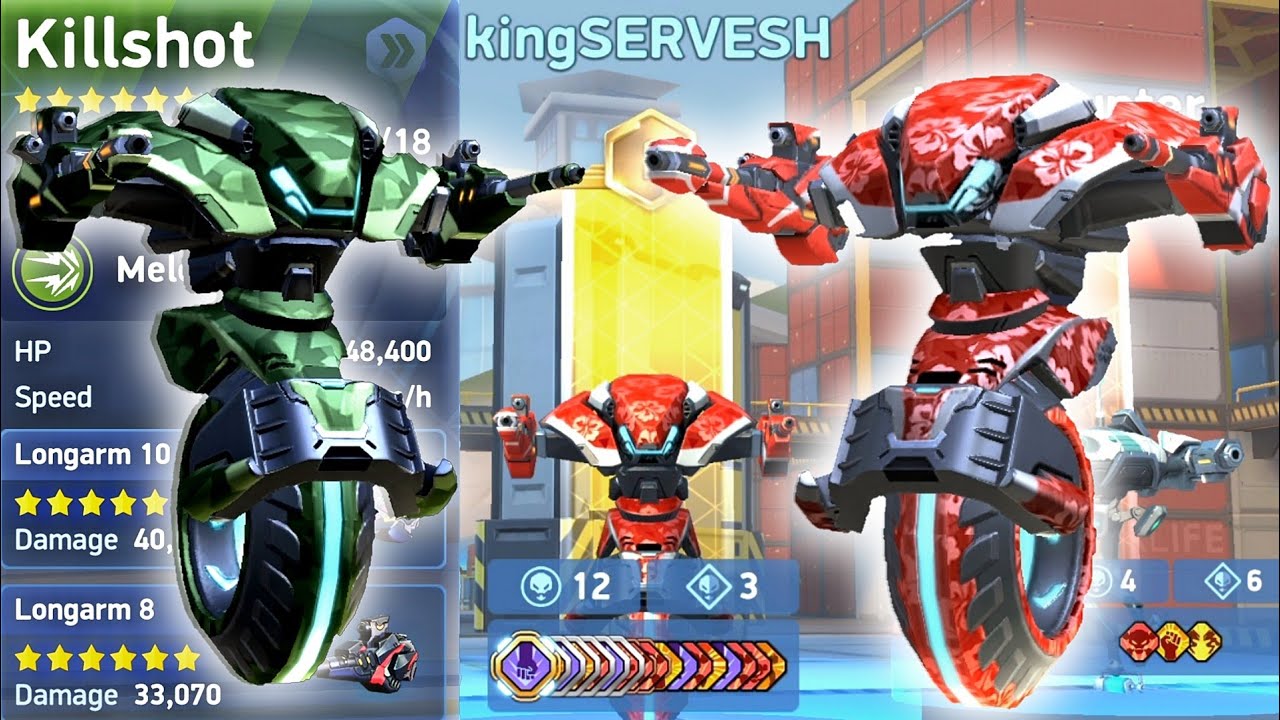 Mech Arena 😉 Double Killshot with Double Longarm 10 + 8 | All 6 Rank ...