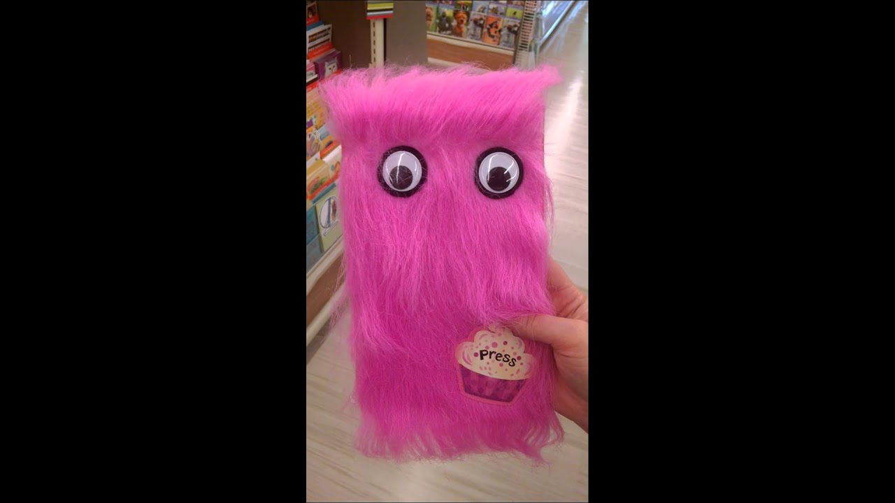 Fuzzy pink singing birthday card - YouTube