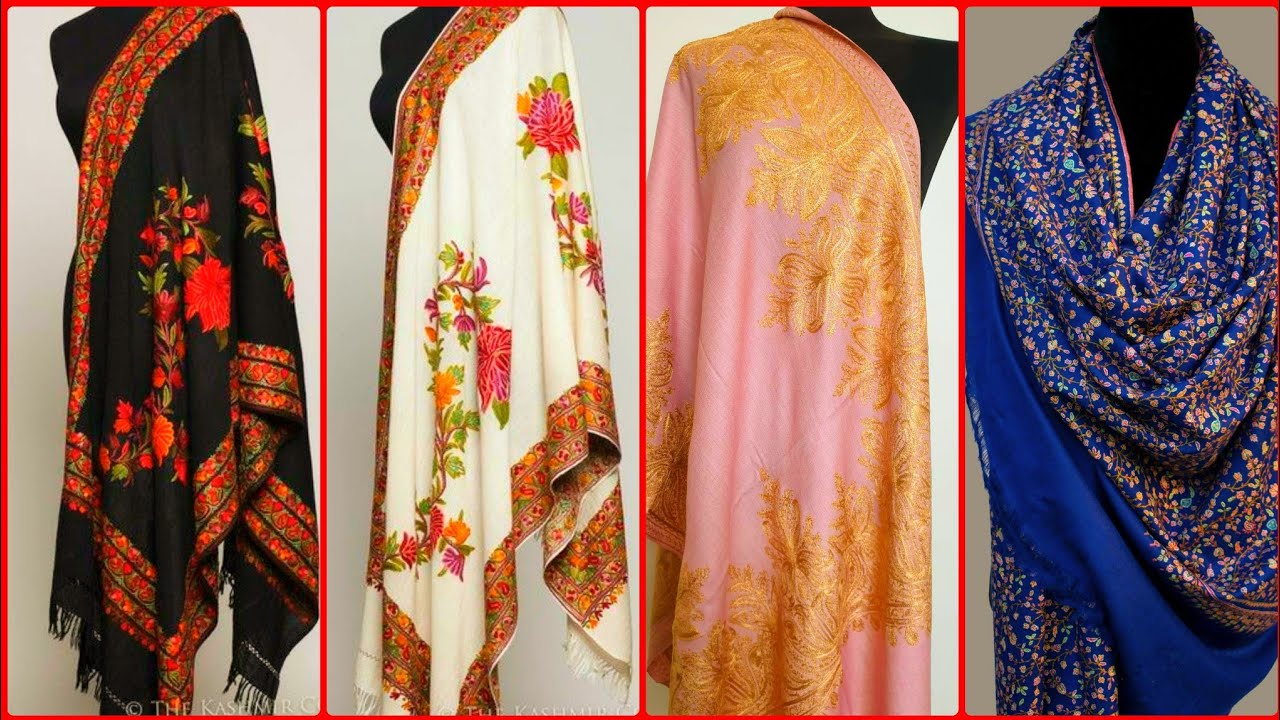 top stylish and branded shawl design collection 2020 - YouTube