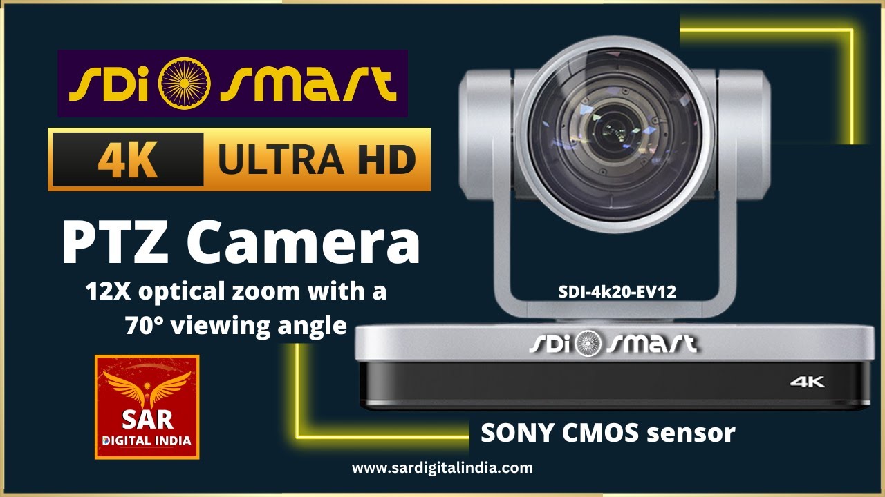 SDI SMART Ultra HD 4K PTZ Camera SDI-4k20-EV12 - YouTube