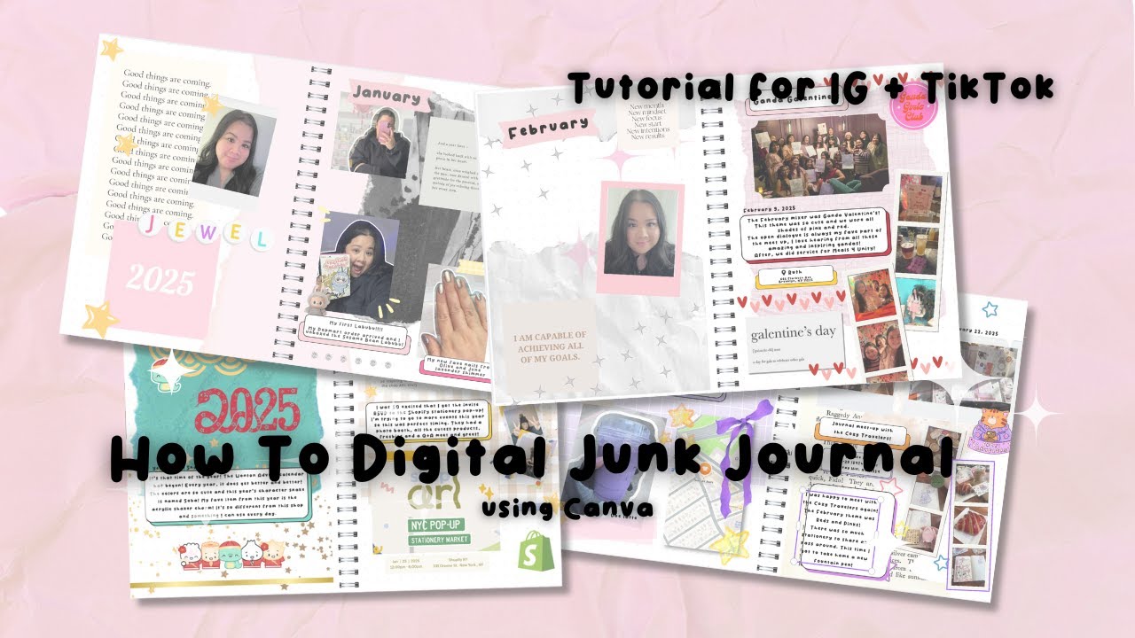 How To Digital Junk Journal + Posting on IG and TikTok | Tutorial ...
