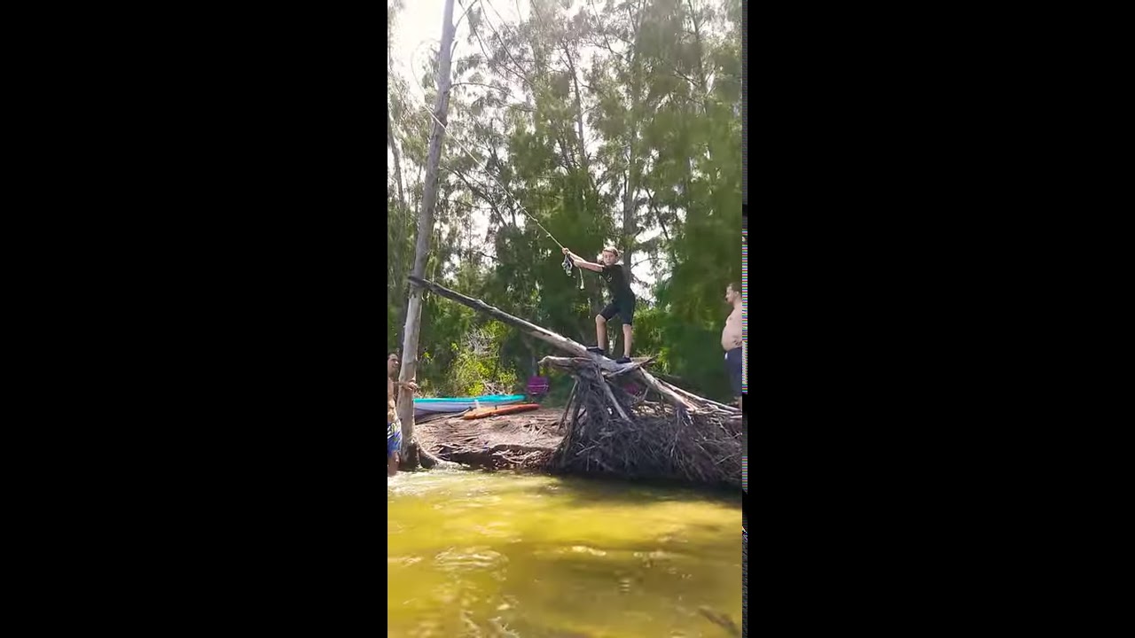 Rope swing fail 1!!!!! - YouTube