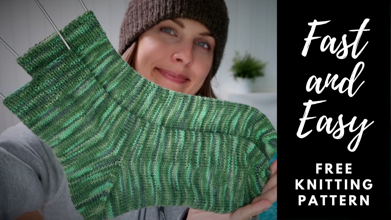 Fast and Easy Socks | FREE toe up KNITTING PATTERN - YouTube