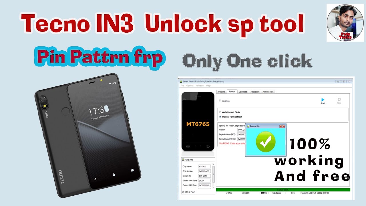 How To Unlock Tecno IN3 Pin Paittarn Frp Sp Flash Tool | Tecno In3 Frp ...
