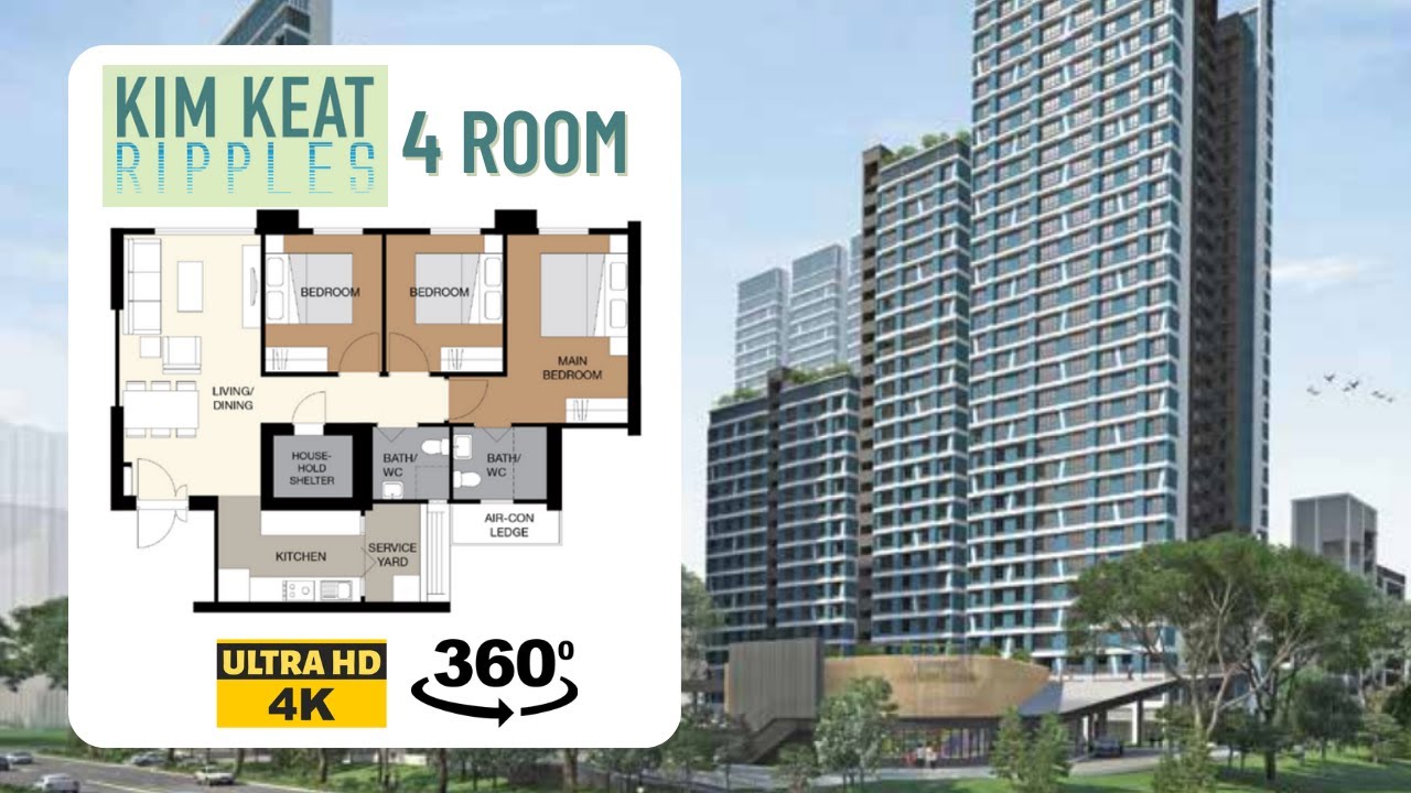 Kim Keat Ripples 4-room Virtual Tour | 2020 Feb Toa Payoh BTO | VR 360 ...