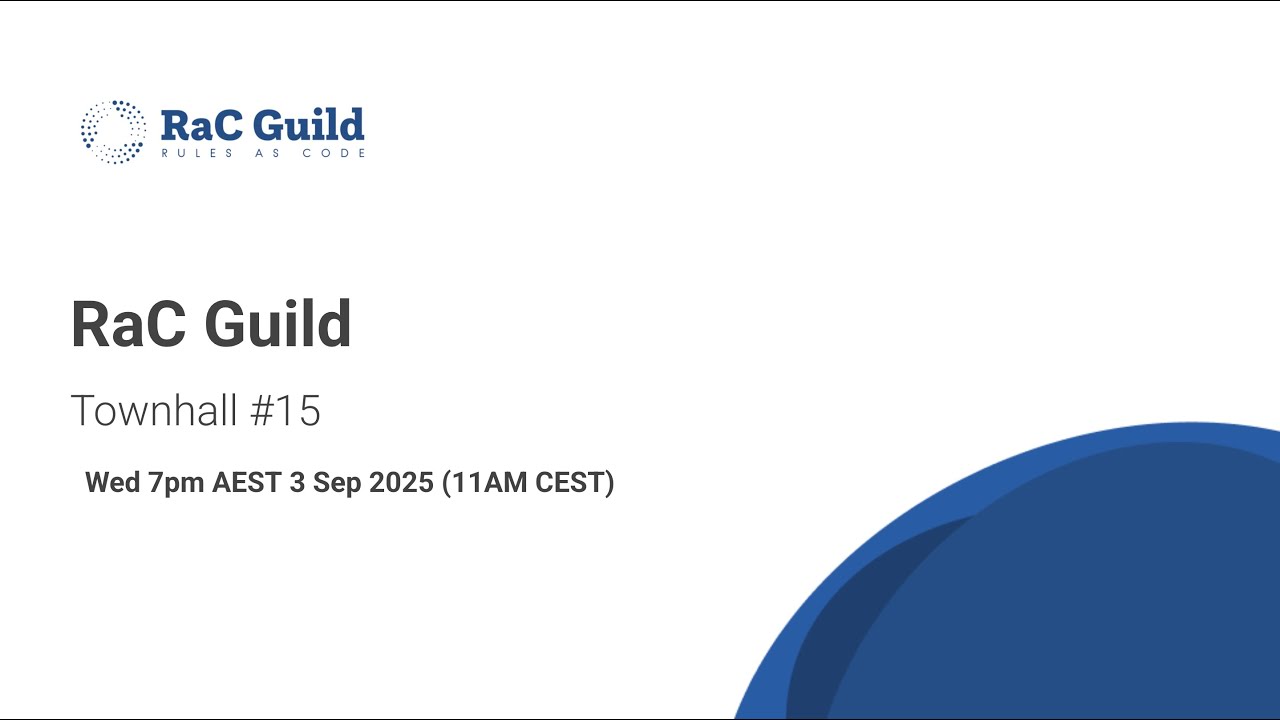Matthew Waddington at RaC Guild Townhall, Sep 2025 - Computer Readable ...