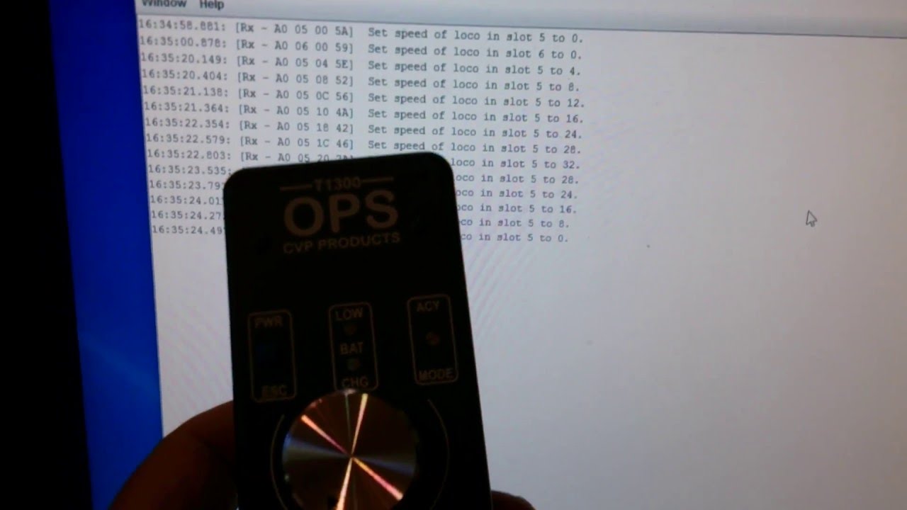 JMRI LocoNet Monitor with CVP Easy DCC OPS Throttle T1300 - YouTube