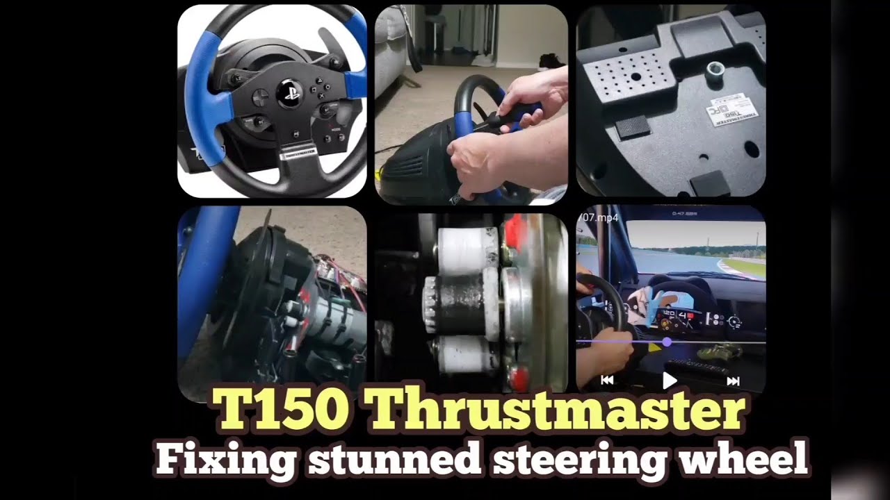T150 thrustmaster - stunning wheel - volante atascado - YouTube