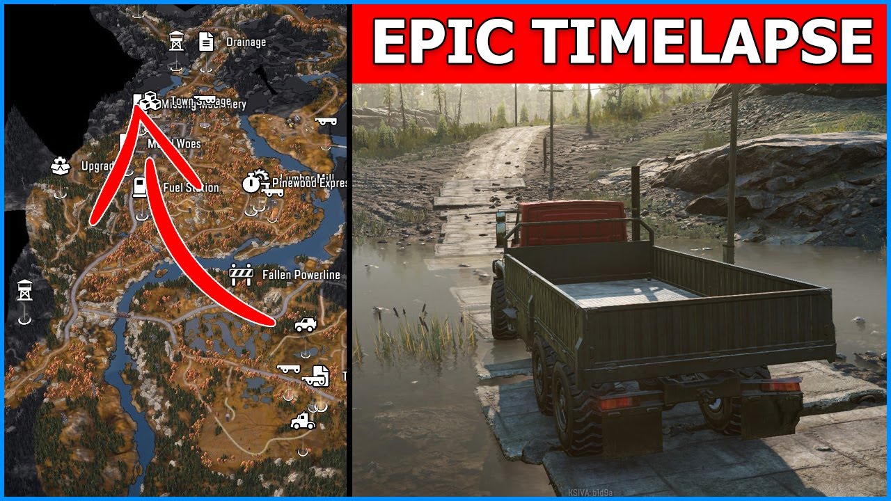 SnowRunner Across Map - Drowned Lands, Taymyr (Russia) - YouTube