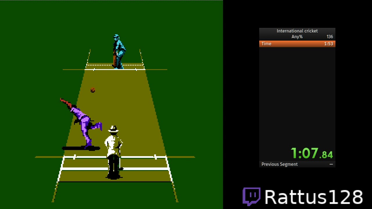 International Cricket NES Speedrun in 1:45 - YouTube