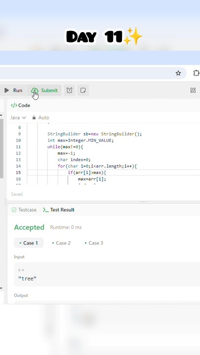LeetCode 451 | Sort character by frequency #coderlife#javaprogramming #codergirl#leetcode# ...