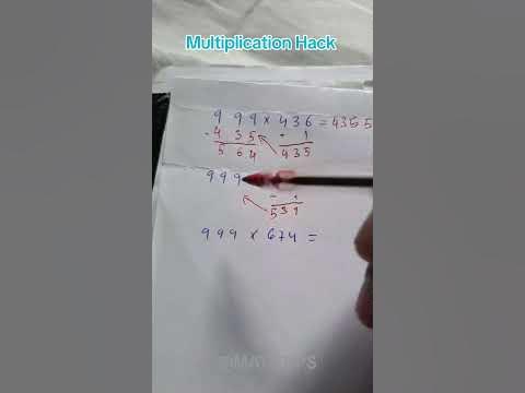 Multiplication trick. #shorts #mathtricks #mathstricks #multiplicationtrick #mathtips - YouTube