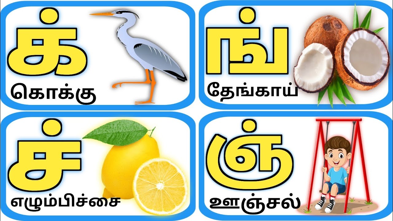 Mei Eluthukkal / மெய் எழுத்துக்கள் / க்ங்ச்ஞ் வார்த்தைகள் / சொற்கள் ...