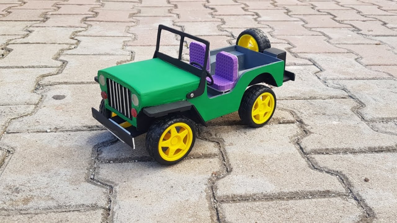 How to make green jeep Car - DIY PVC Car-MB Craft - YouTube