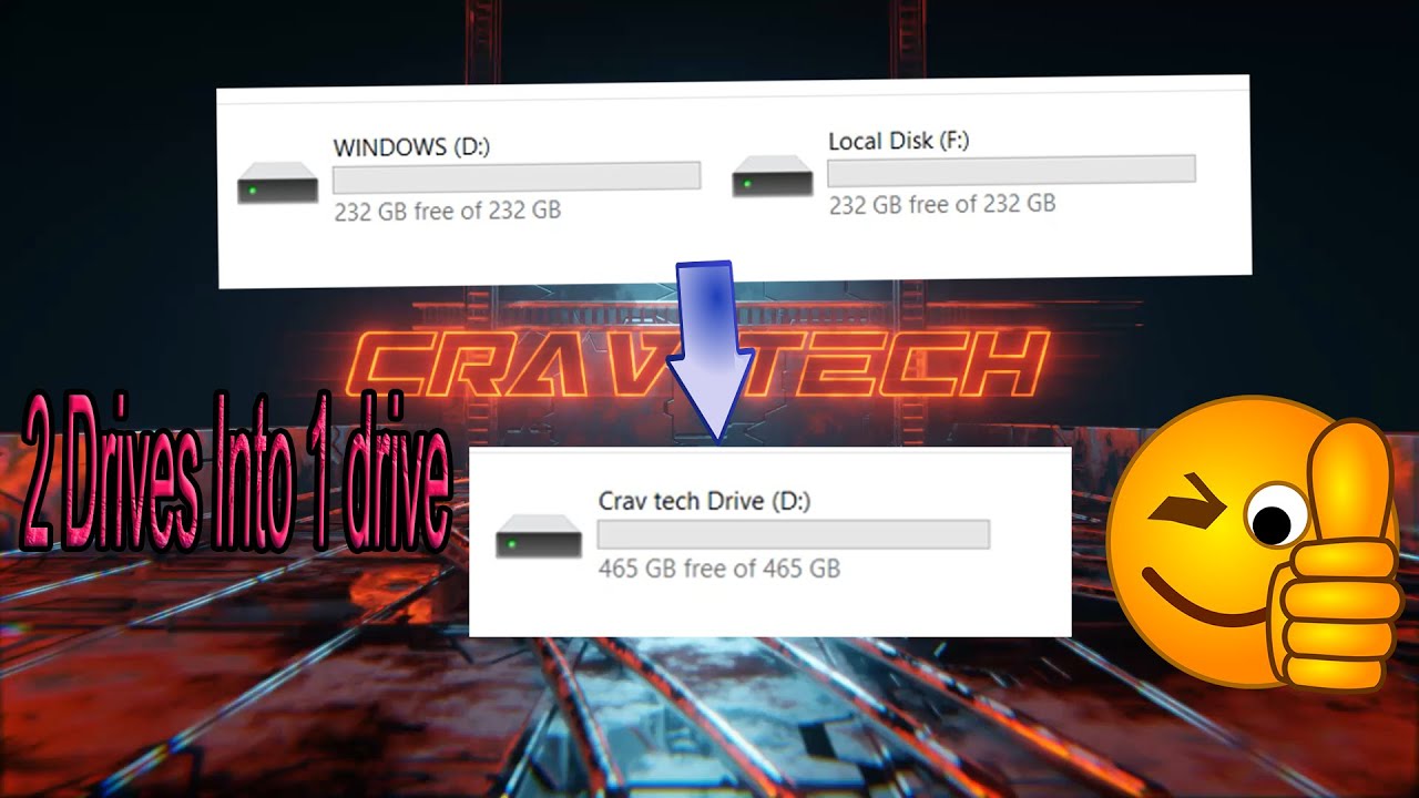 How to Merge 2 Drives to make 1 drive - YouTube
