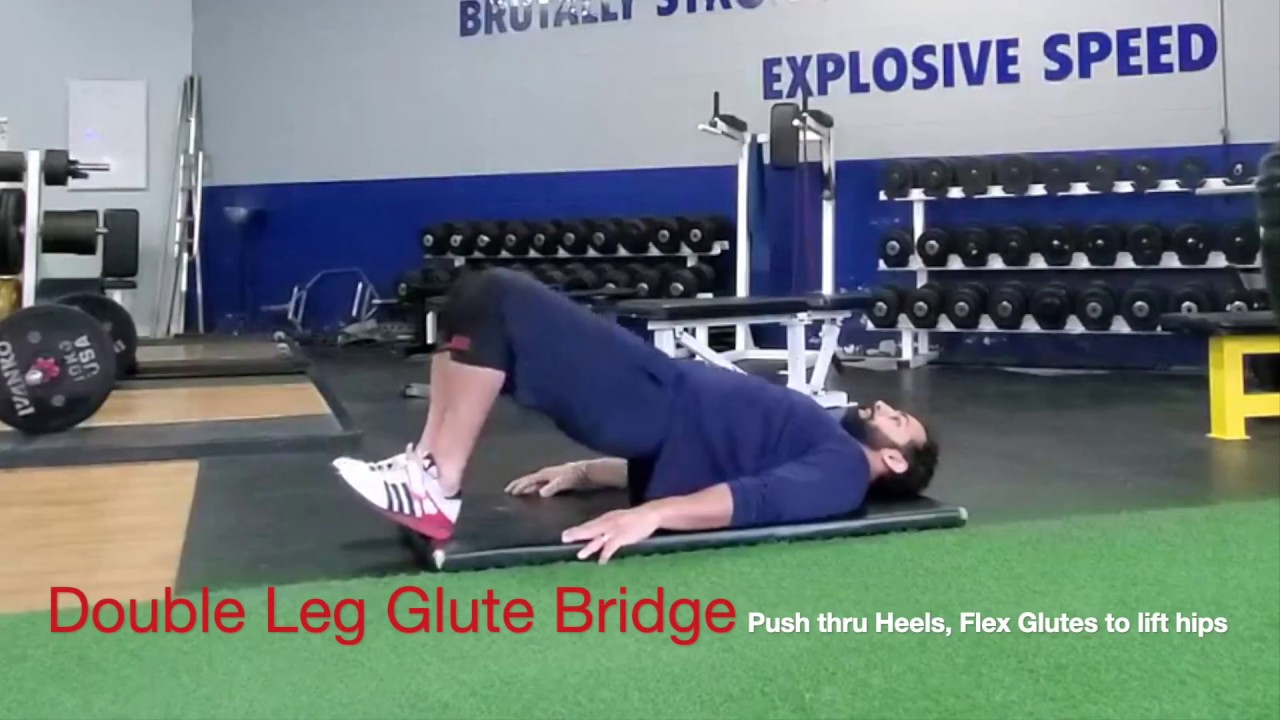 Glute Bridge (Double Leg) - YouTube