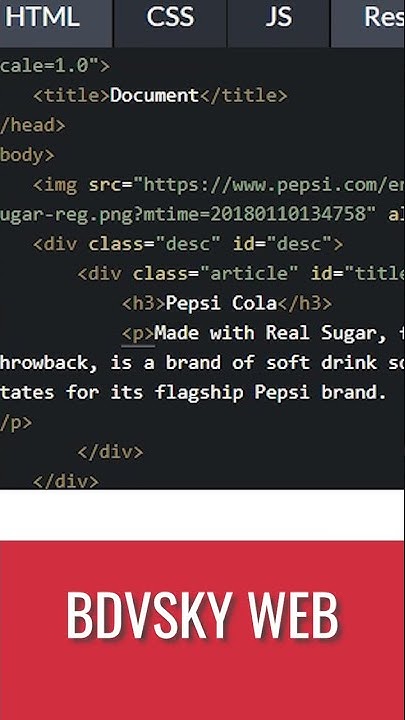 Pepsi can animation on pure HTML, CSS, JS - YouTube