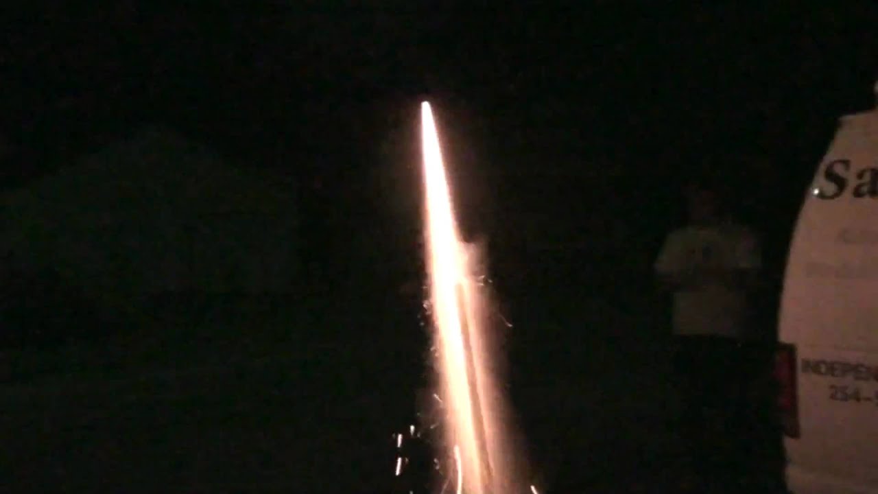 M-80 Bottle Rocket 1 (at night) - YouTube