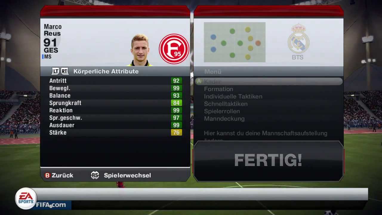 FIFA 13 | 91 TOTS MARCO REUS Review & In-Game Stats | Ultimate Team ...