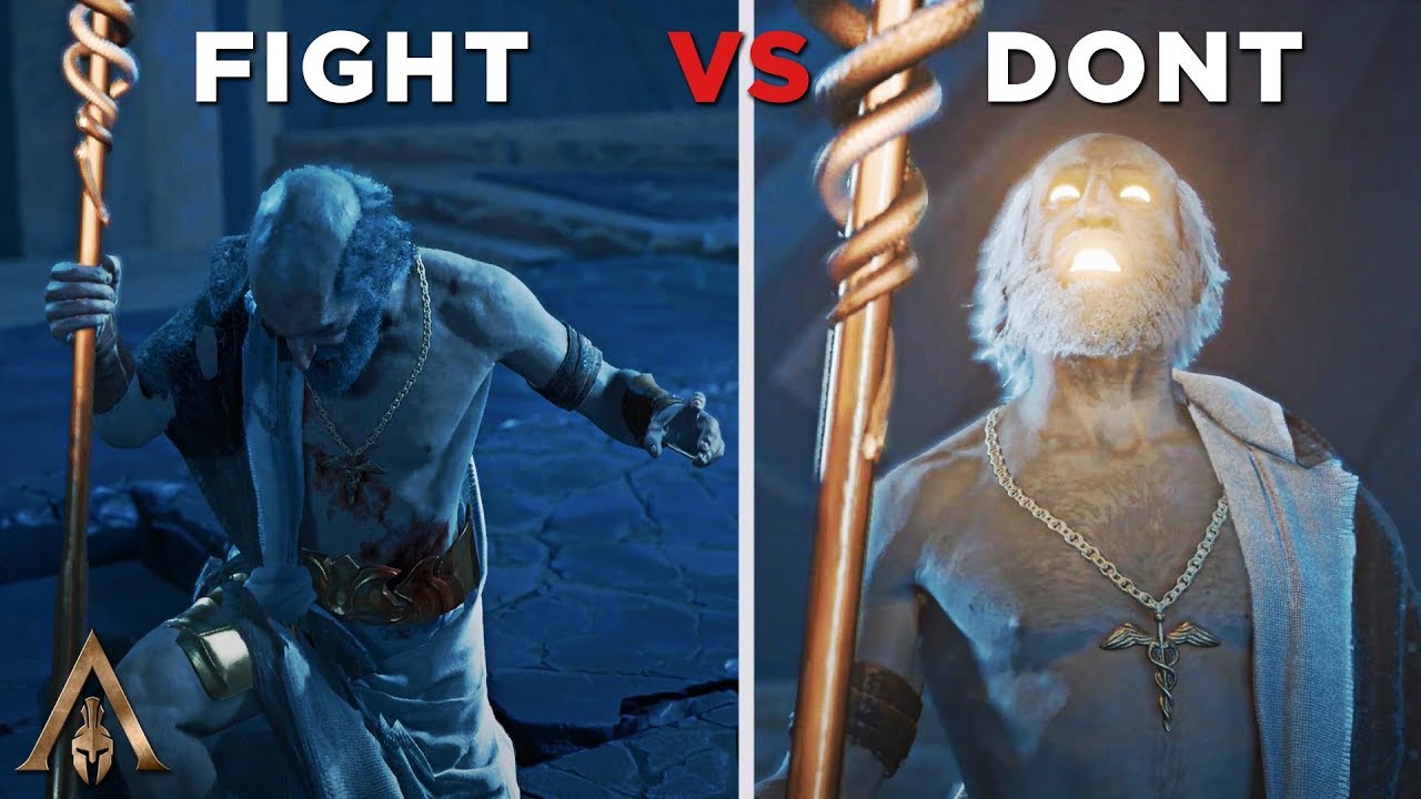 Fight vs Don't Fight Pythagoras (Alexios Destroys Atlantis) - Assassin ...