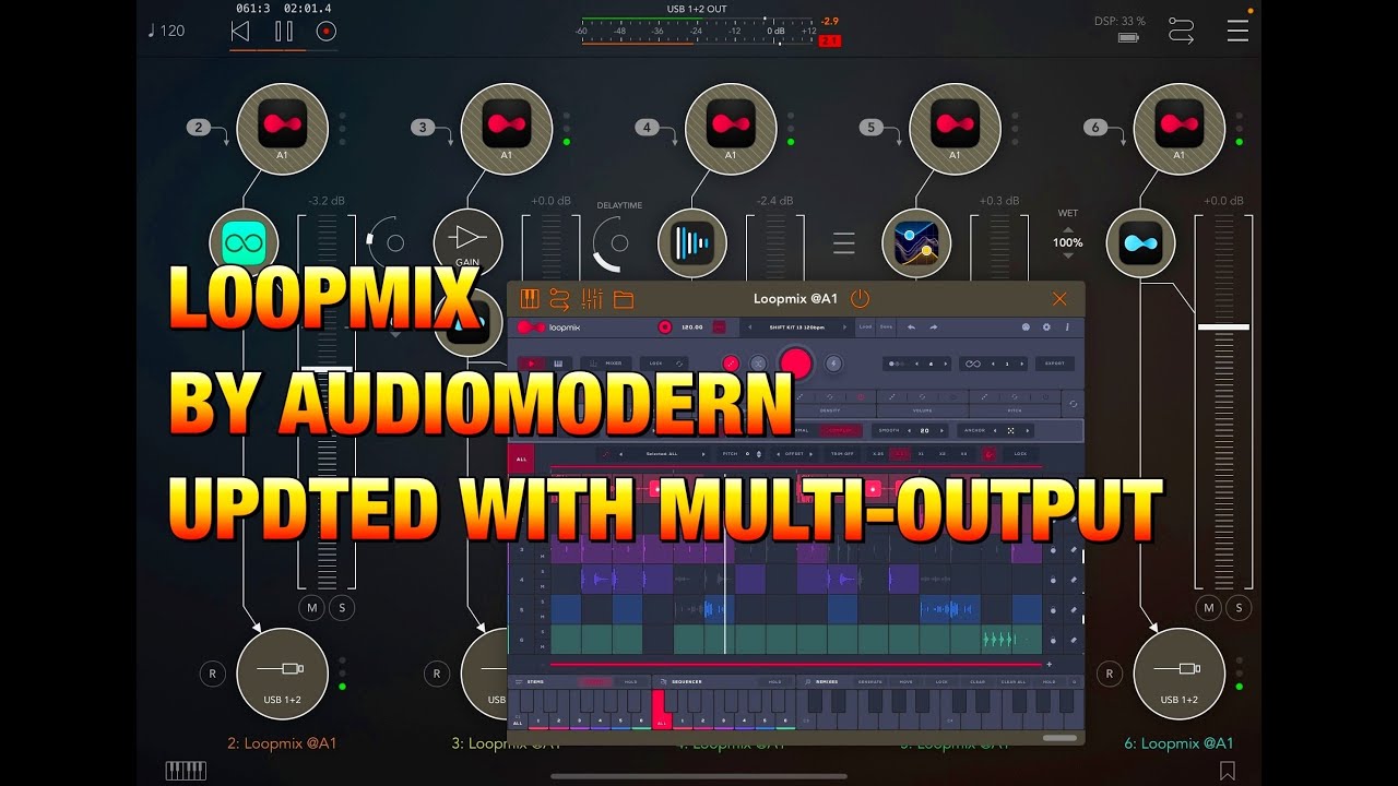 LOOPMIX by Audiomodern - UPDATED With Multi-Output - Walkthrough Tutorial & Demo for iOS - YouTube