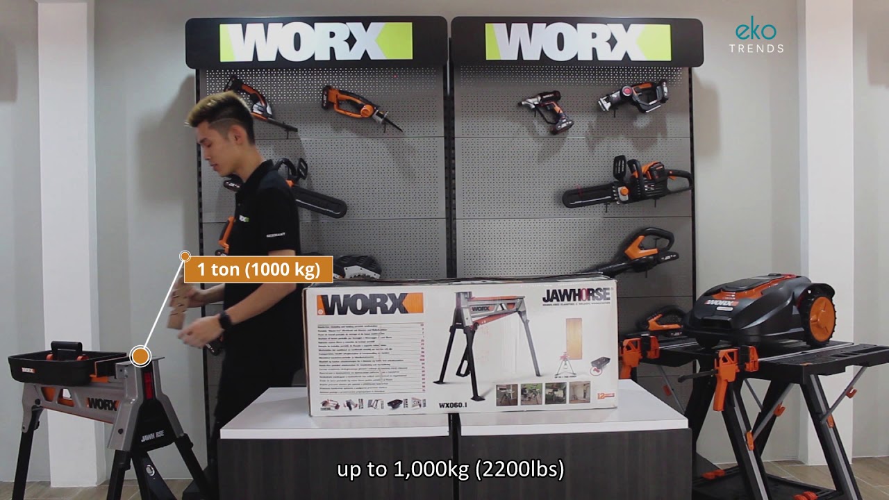 WORX WX060.1 880mm Jawhorse Portable Clamping Workstation - YouTube