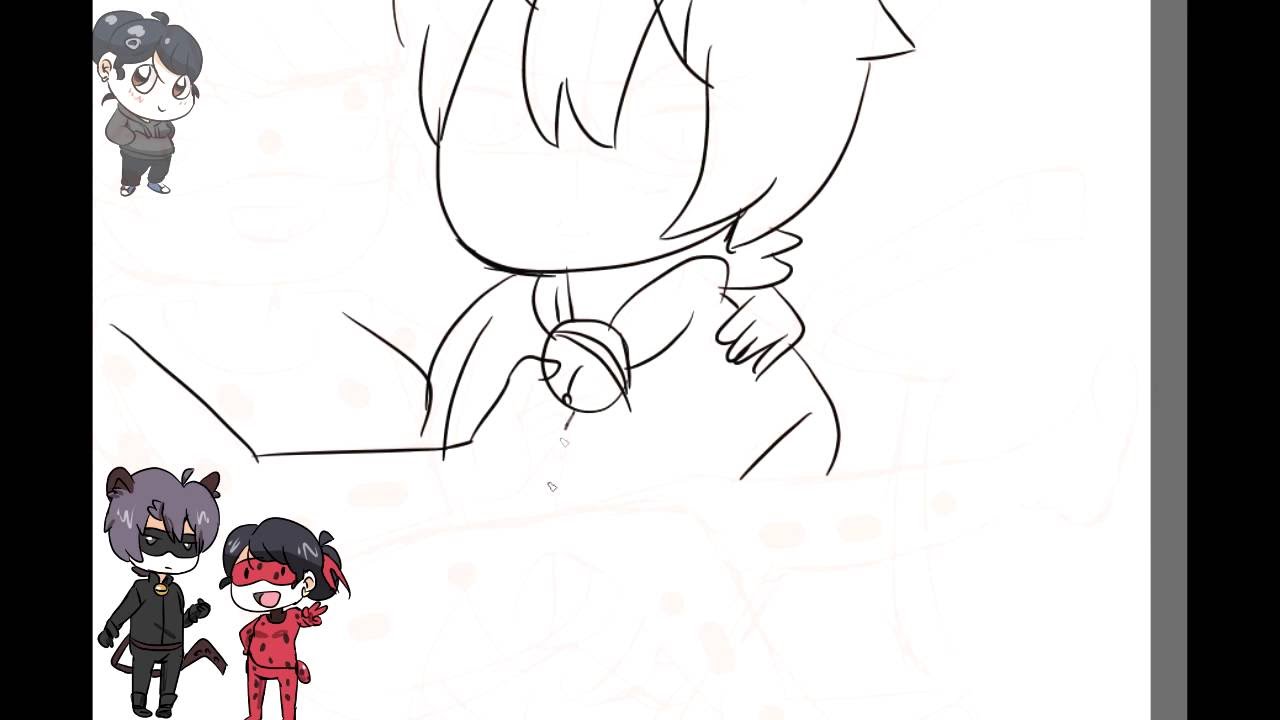 speedpaint eliza y niko custom ladybug and cat noir - YouTube