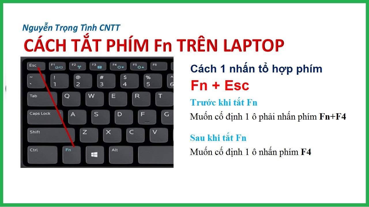 Cách tắt phím Fn - YouTube