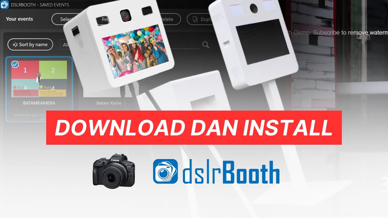 Cara Download dan Install Aplikasi dslrBooth - Belajar dslrBooth Photobooth - YouTube