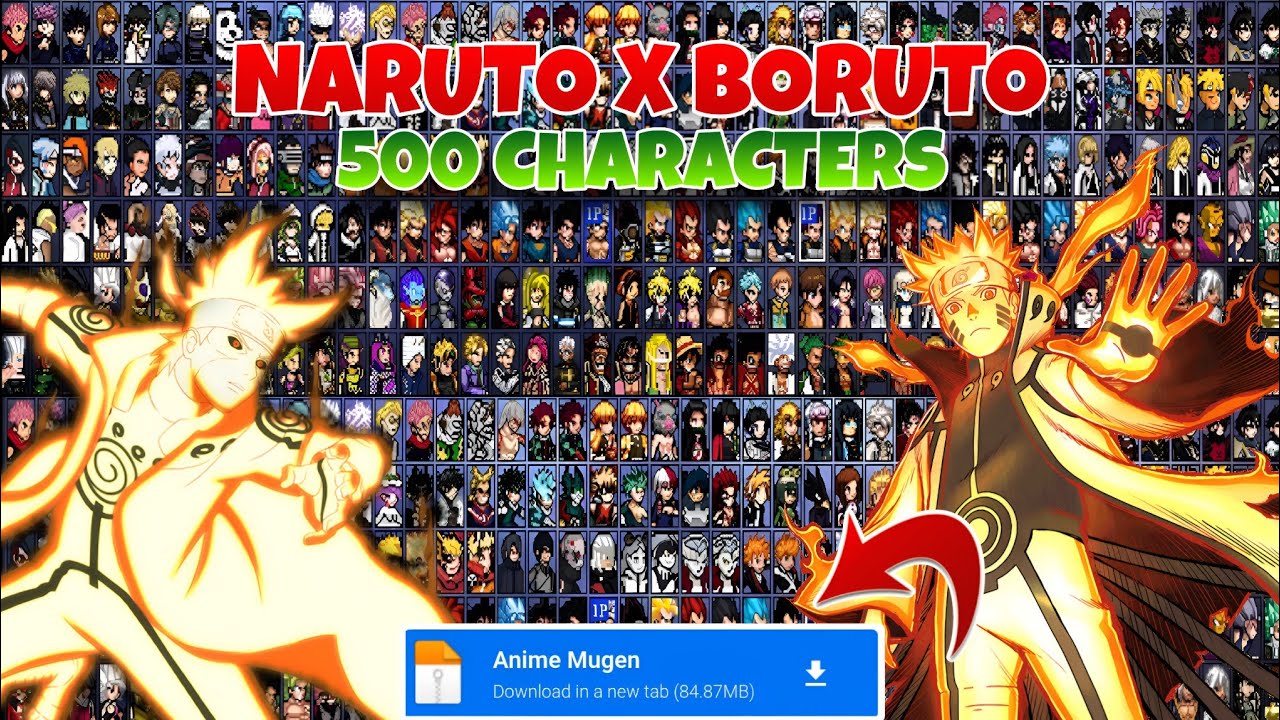 Anime Mugen - 500 Characters Naruto X Boruto - YouTube