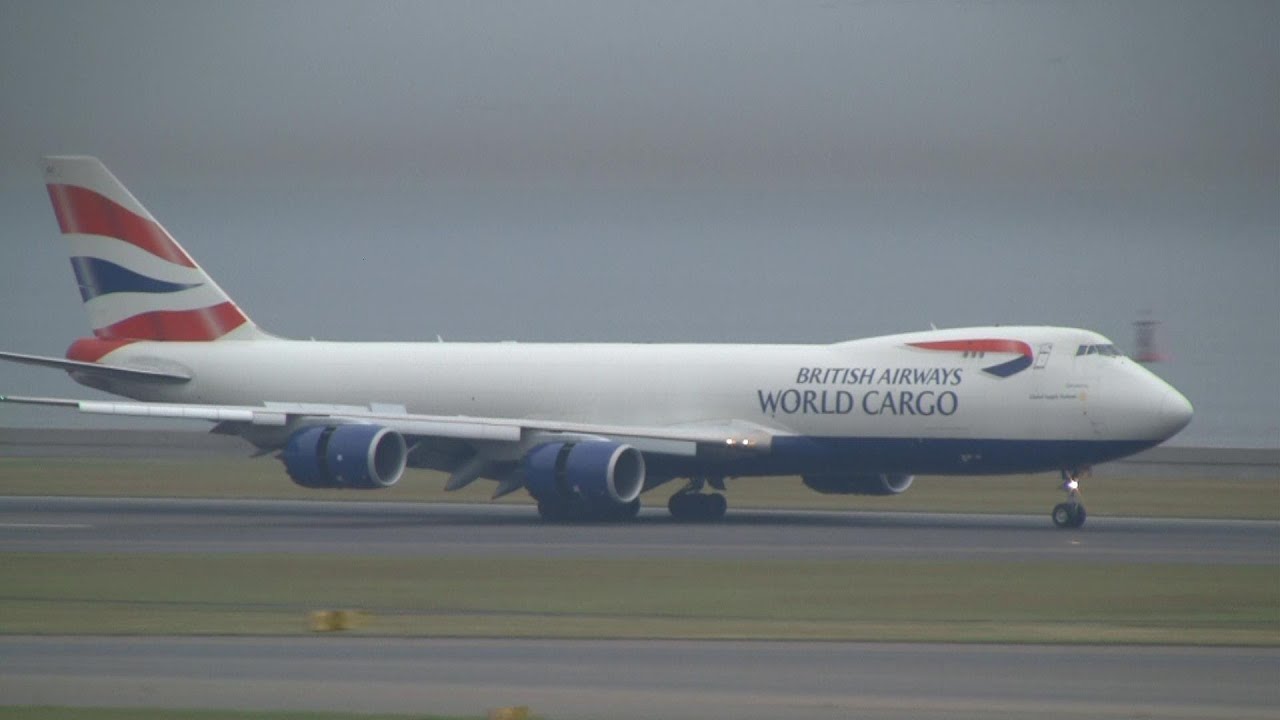 【Formula 1 Cargo】 British Airways Boeing 747-87UF/SCD G-GSSF Landing at ...