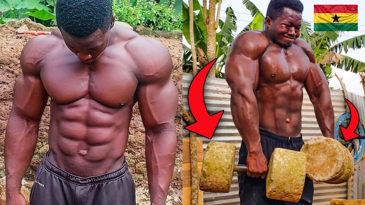 NO GYM – NO PROTEIN POWDER 😱 How Samuel Kulbila Got RIPPED – African ...