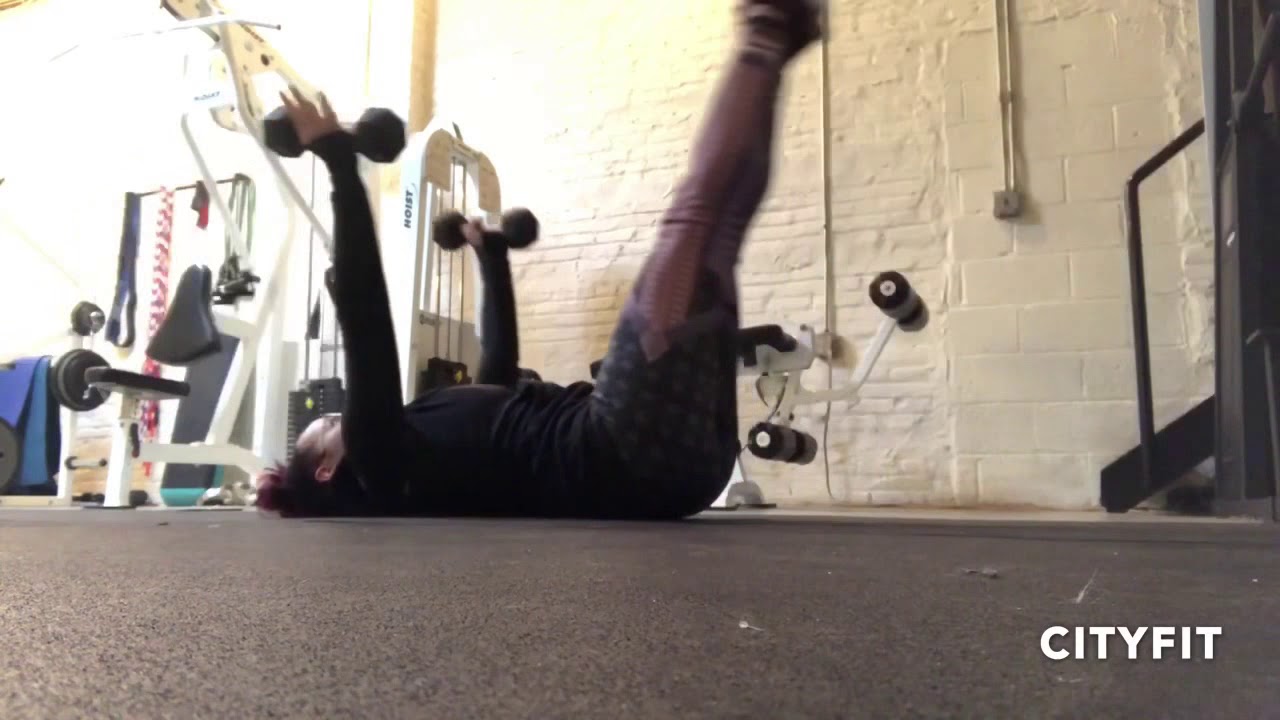 Chest Fly Leg Drop - YouTube