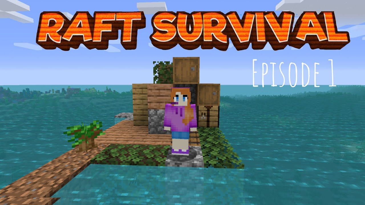 Surviving on a Minecraft Raft (Episode 1) - YouTube