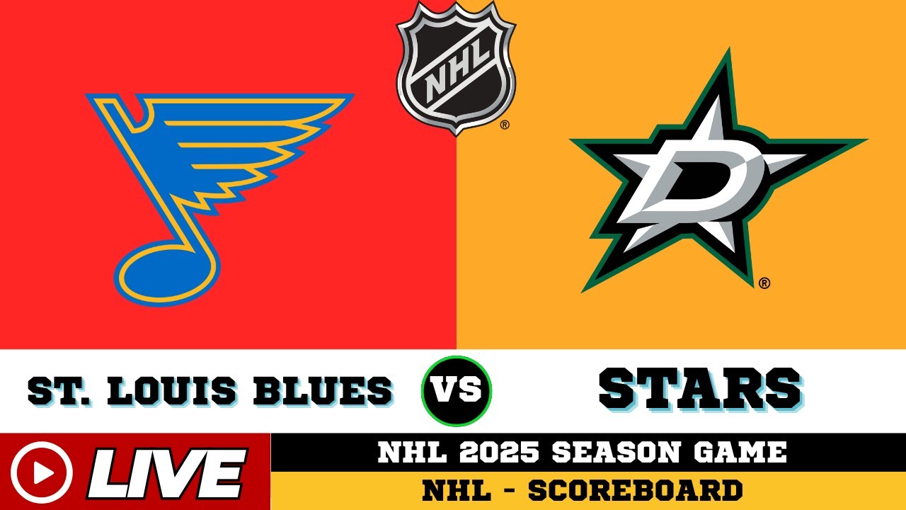 Dallas Stars Vs St. Louis Blues | NHL 2025 | NHL Live SCOREBOARD | 19 ...