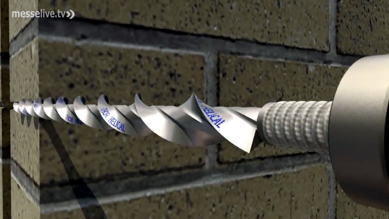 Thor Helical: Mauerwerkssanierung mit Spiralankern - bautec 2012 - YouTube