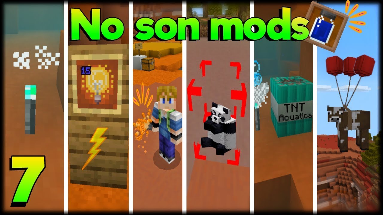7 Objetos Agregados a Minecraft Que Parecen Mods y No lo Son (PE) - YouTube