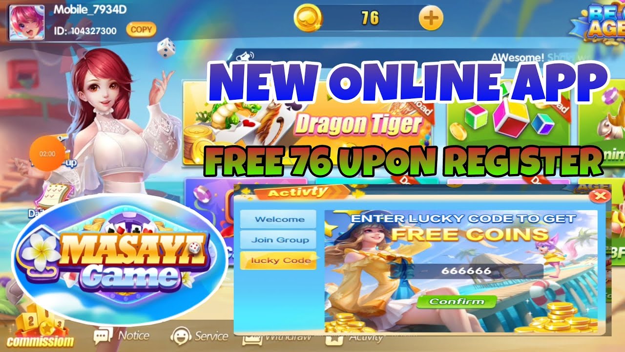 MASAYA GAME || NEW LEGIT ONLINE APP 2022 || WITH FREE 76 COINS UPON ...