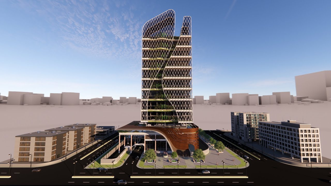 BIM Architecture: High-Rise Commercial Office Building(G+19) - YouTube