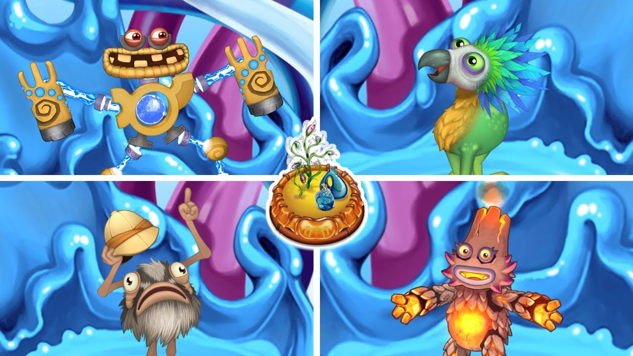 Fire Oasis All Monster Sounds & Animations (4.3) | My Singing Monsters ...